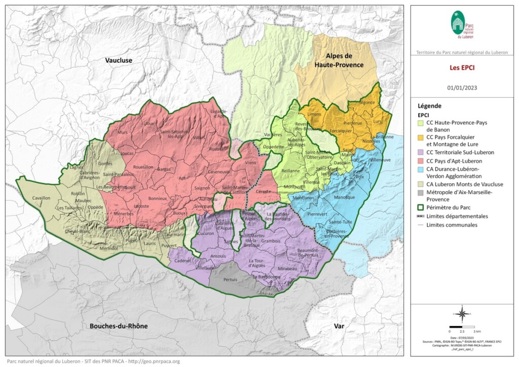 Le territoire en cartes - Parc naturel régional du Luberon
